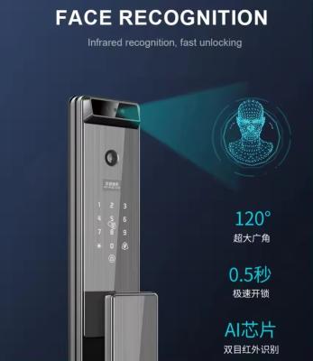 China Glomarket Tuya Digital Smart Lock Sistema biométrico totalmente automático Segurança Impressão digital 3D Reconhecimento facial Password Fechadura de porta à venda