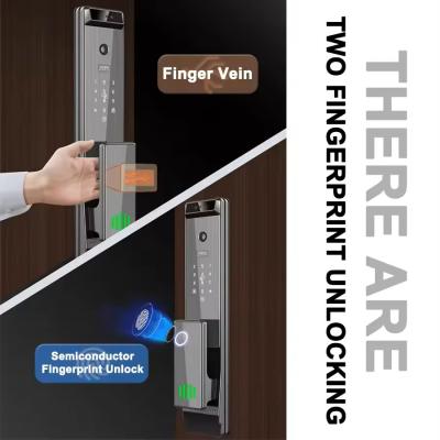 China Glomarket Tuya Digital Smart Lock Sistema biométrico totalmente automático Segurança Impressão digital 3D Reconhecimento facial Password Fechadura de porta à venda