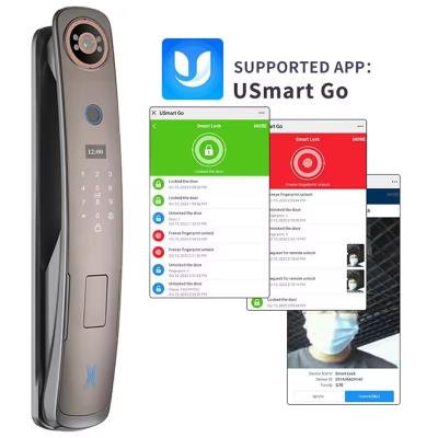 China Glomarket 3d Face Recognition Smart Door Lock With Camera Digital Fingerprint Fully Automatic Security Locks for sale