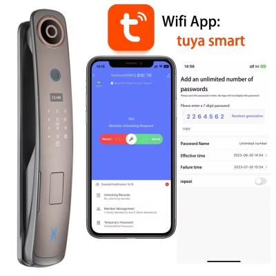 China Glomarket 3d Face Recognition Smart Door Lock With Camera Digital Fingerprint Fully Automatic Security Locks for sale