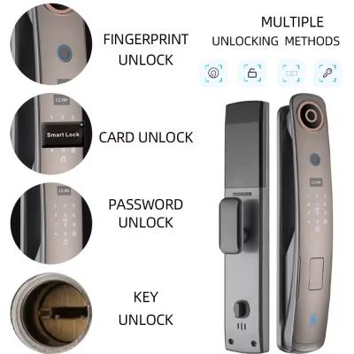 China Glomarket 3d Face Recognition Smart Door Lock With Camera Digital Fingerprint Fully Automatic Security Locks for sale