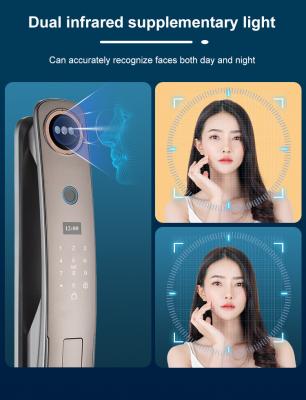 China Glomarket 3d Face Recognition Smart Door Lock With Camera Digital Fingerprint Fully Automatic Security Locks for sale