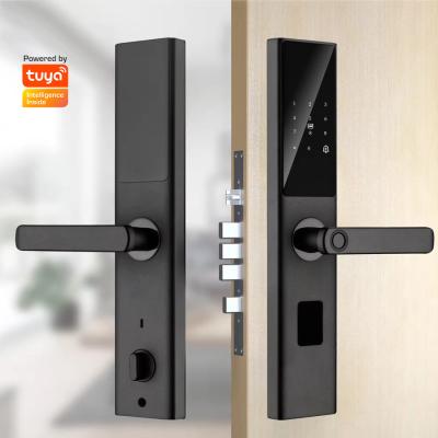 China Glomarket Tuya Smart WiFi Digital Door Lock Code RFID IC Card Smartphone App Unlock Biometric Fingerprint Smart Lock for sale