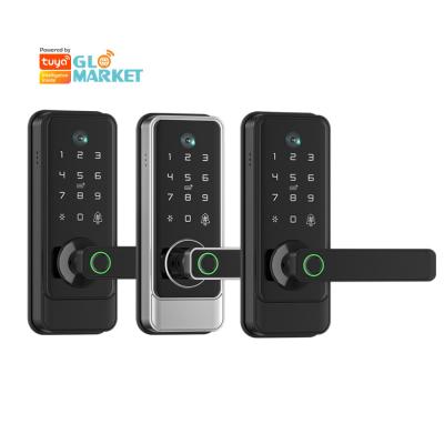 China Glomarket Tuya Wifi Keyless Deadbolt Lock Serraduras Electric Handle Front Door Lock With Keypad Smart Fingerprint Digital Lock for sale
