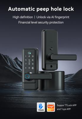 China Glomarket Tuya Wifi Keyless Deadbolt Lock Serraduras Electric Handle Front Door Lock With Keypad Smart Fingerprint Digital Lock for sale