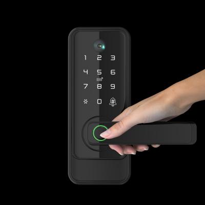 China Glomarket Tuya Wifi Keyless Deadbolt Lock Serraduras Electric Handle Front Door Lock With Keypad Smart Fingerprint Digital Lock for sale