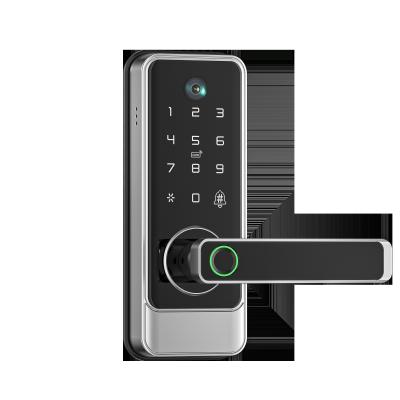 China Glomarket Tuya Wifi Keyless Deadbolt Lock Serraduras Electric Handle Front Door Lock With Keypad Smart Fingerprint Digital Lock for sale