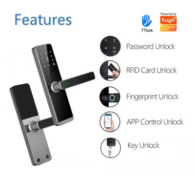 China Glomarket Wholesale Factory Price Intelligent Fingerprint Handle Lock Keyless Digital Hotel Tuya App Smart Digital Door Lock for sale