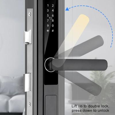 Cina Glomarket Smart Tuya Waterproof Door Lock Sliding Door Fingerprint Password Remote Control Handle Electronic Intelligent Lock in vendita