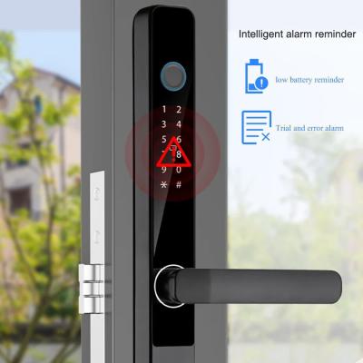 Cina Glomarket Smart Tuya Waterproof Door Lock Sliding Door Fingerprint Password Remote Control Handle Electronic Intelligent Lock in vendita