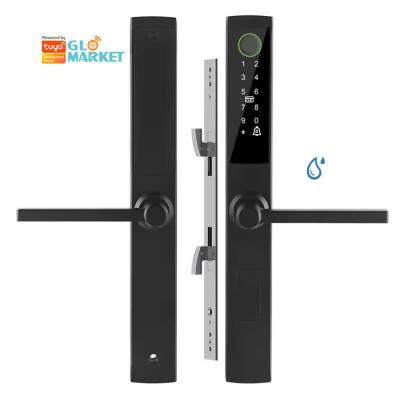 Cina Glomarket Broken Bridge Smart Lock High-end Intelligence Zinc Alloy Tuya Wifi Fingerprint Waterproof Door Lock in vendita