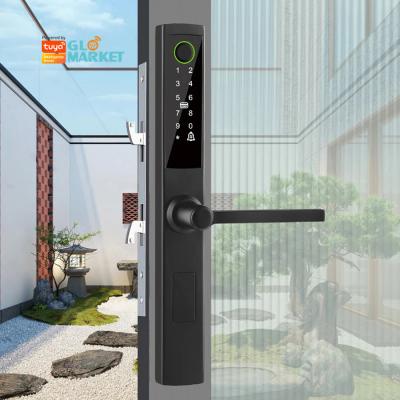 Cina Glomarket Broken Bridge Smart Lock High-end Intelligence Zinc Alloy Tuya Wifi Fingerprint Waterproof Door Lock in vendita