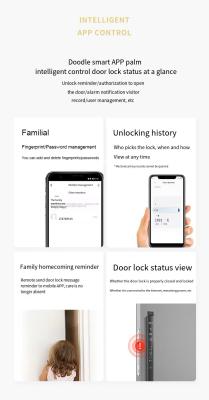China Glomarket 3D Face Recognition Tuya Wifi Aluminum Sliding Door Lock Waterproof Fingerprint Smart Digital Lock Glass Door Lock for sale