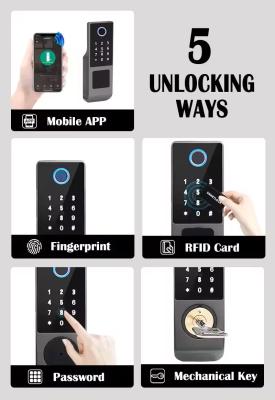 Cina Glomarket Tuya Impermeabile Digitale TTLock Sblocco remoto Sblocco intelligente a doppia facciata con impronta digitale in vendita