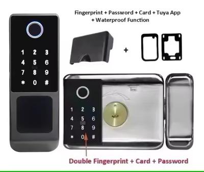 Cina Glomarket Tuya Impermeabile Digitale TTLock Sblocco remoto Sblocco intelligente a doppia facciata con impronta digitale in vendita