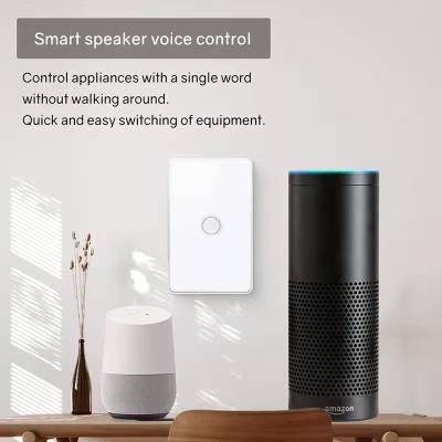 Cina Tuya US Wifi /Zigbee Tempered Glass Concave Button Touch Light Switch 1/2/3/4 Gang Wifi Switch a parete in vendita