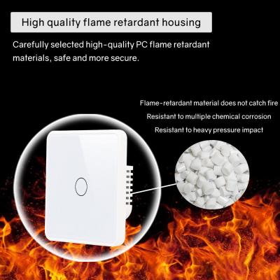 China Glomarket Smart EU/UK 1-4Gang Wall Switch WIFI/Zigbee Glass Panel Light Switch Tuya Smart Switch With Google Alexa for sale