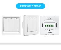 China Glomarket Tuya WiFi Zigbee Smart Light Switch Push Button Wall Switch 1/2/3 Gang Work with Alexa Google Home for sale