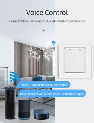 China Glomarket Tuya WiFi Zigbee Smart Light Switch Push Button Wall Switch 1/2/3 Gang Work with Alexa Google Home for sale