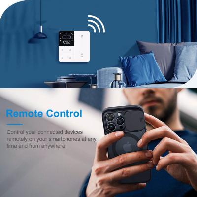 Cina Glomarket Tuya Wifi Smart Wall Light Switch 1/2/3 Gang Support Voice/app/touch Control con schermo di visualizzazione della temperatura in vendita