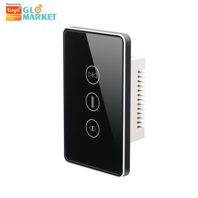 中国 Glomarket私達標準的なTuya Wifiのスマートなカーテン スイッチ接触ボタンの声制御スマートなシャッター スイッチAlexa Googleの家 販売のため