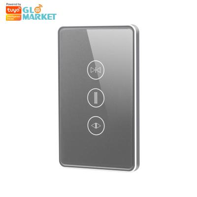 中国 Glomarket私達標準的なTuya Wifiのスマートなカーテン スイッチ接触ボタンの声制御スマートなシャッター スイッチAlexa Googleの家 販売のため