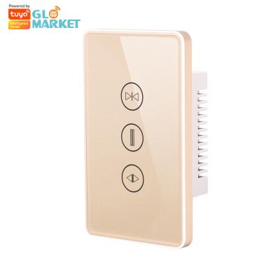 中国 Glomarket私達標準的なTuya Wifiのスマートなカーテン スイッチ接触ボタンの声制御スマートなシャッター スイッチAlexa Googleの家 販売のため