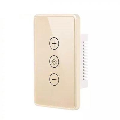 China Glomarket Digital Smart Switch Light Wifi Dimmer Wireless Glass Touch Wall Light Switch Panel Tuya Remote Control With Alexa for sale