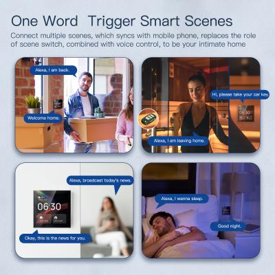 China Glomarket Tuya Smart Panel de control de pantalla táctil multifuncional de 4 pulgadas Alexa Control central de voz Zigbee en venta