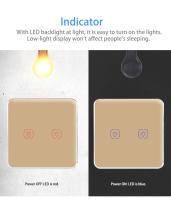 China ABS Glass Touch Dimmer Tuya Smart Switch Smart Life APP Control for sale