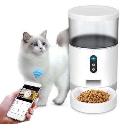 China 4 Liter Alexa Dog Food Dispenser Auto-Haustier-Zufuhr-mit Kamera zu verkaufen