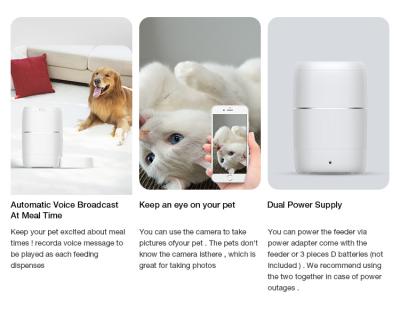 China 4 Liter Alexa Dog Food Dispenser Auto-Haustier-Zufuhr-mit Kamera zu verkaufen