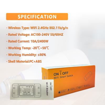 China CE FCC 15A 300 Watt Tuya Smart Switch For Wifi Bulb White for sale