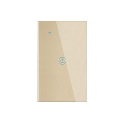 China 118*72mm Black Glass Touch Light Switch Voice Control 100VAC for sale