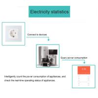 China Modern Style Tuya Smart App Remote Control Timer Wall Socket Popular Uk Standard Smart Socket for sale