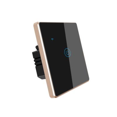 China OEM New Product EU UK Standard Wifi Touch Aluminum Frame Smart Wifi Home Tuya Smart Switch for sale