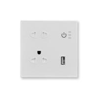 China 480X320 IPS Smart Plug Socket Wifi Alexa Electrical Outlet Universal for sale