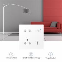China 480X320 IPS Smart Plug Socket Wifi Alexa Electrical Outlet Universal for sale