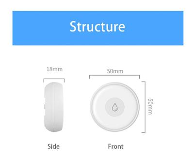 China IP66 Zigbee Water Leak Sensor Wireless Water Tank Overflow Alarm for sale