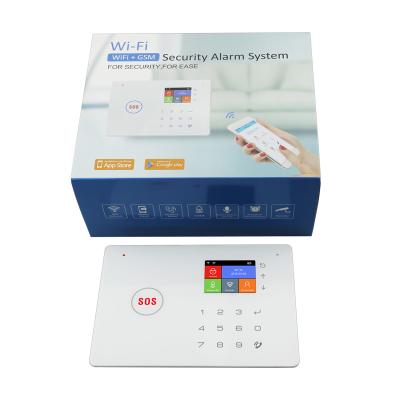 China 5V2A Touch Screen House Alarm 120dB Security Alarm System Wireless Gsm Alarm for sale