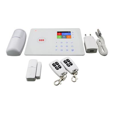 China 5V2A Touch Screen House Alarm 120dB Security Alarm System Wireless Gsm Alarm for sale
