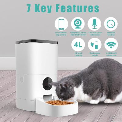 China FCC ABS Smart Pet Feeder 6L Automatic Dog Feeder With Camera for sale