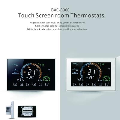 Cina Regolatore di temperatura di aiuto domestico del touch screen Tuya del condizionatore d'aria LCD di UE in vendita