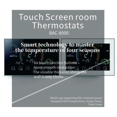 Cina Regolatore di temperatura di aiuto domestico del touch screen Tuya del condizionatore d'aria LCD di UE in vendita