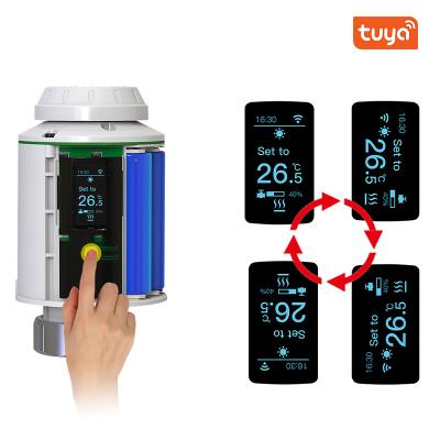 China Glomarket Tuya Version Wi-Fi Smart Oled Display Screen Ultra-Quiet Programmable Thermostatic Radiator Valve à venda