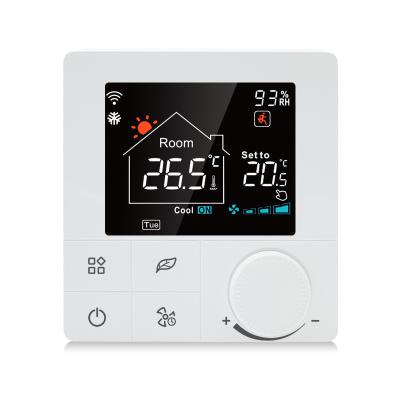 Cina Glomarket Programmable Handwheel Smart Home Works Wi-Fi Thermostat with Full-Color LCD Screen Electrical Room Heating in vendita