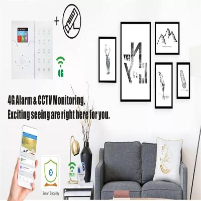 Cina Glomarket 4G/WIFI Gsm IP Network Home Alarm Security System Wireless Anti Theft Tuya Smart Home With Motion Detector in vendita