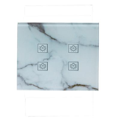 中国 Glomarket Tuya 4 Gang Zigbee Wall Smart Switch With Neutral Touch  Wireless Panel Light Inteligente Electric Switch 販売のため