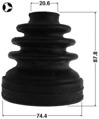 China 0443702290 Natural Rubber Car Part Inner CV Joint Boot Kit For TOYOTA Cv Axle Boot for sale