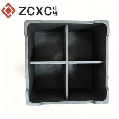 China High Purity Graphite Sagger Cross Grid Partition Design Crack Resistant For LFP NCM for sale